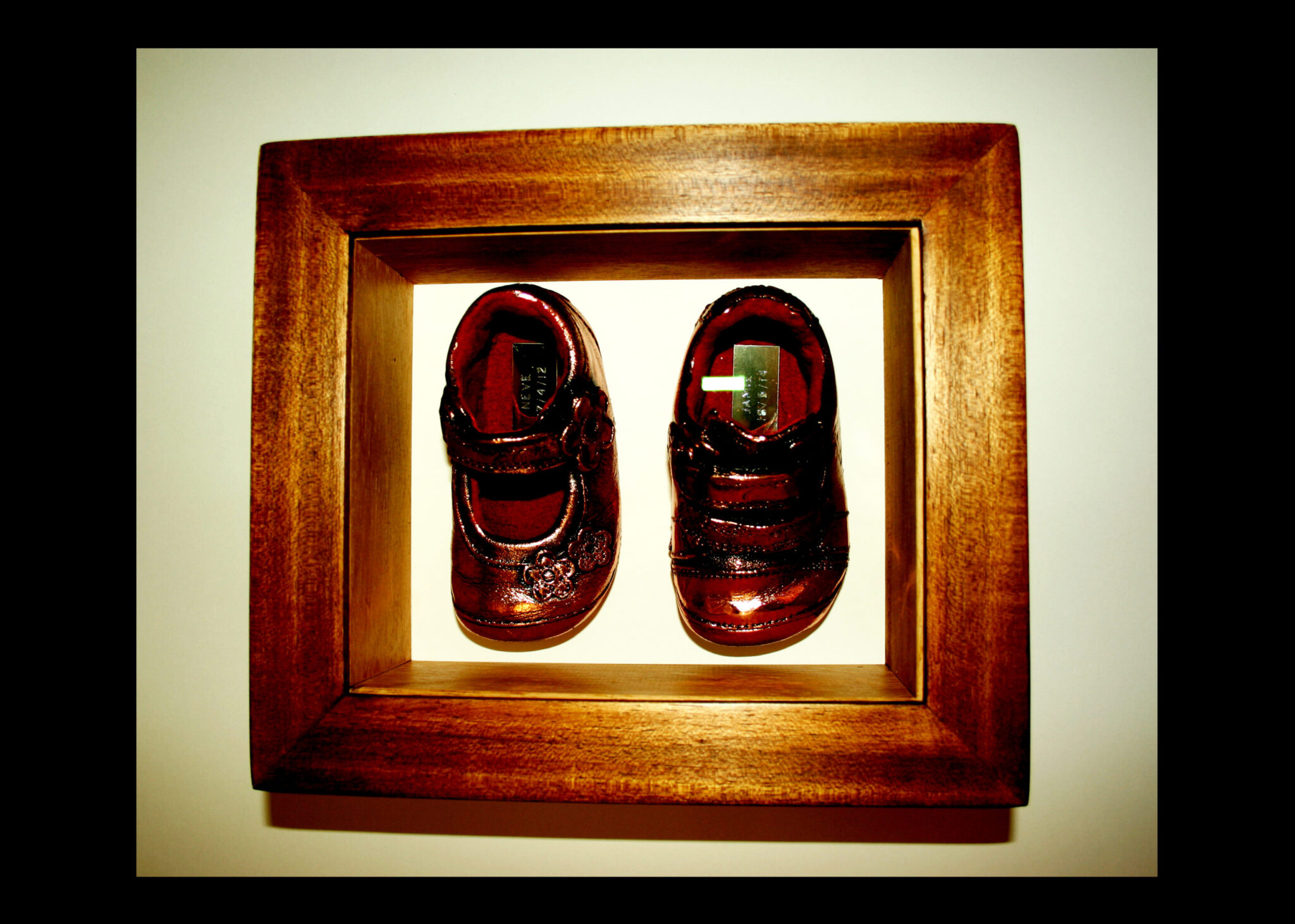 Baby Shoes Shadow Box Frame - Framework Studios Picture Framers