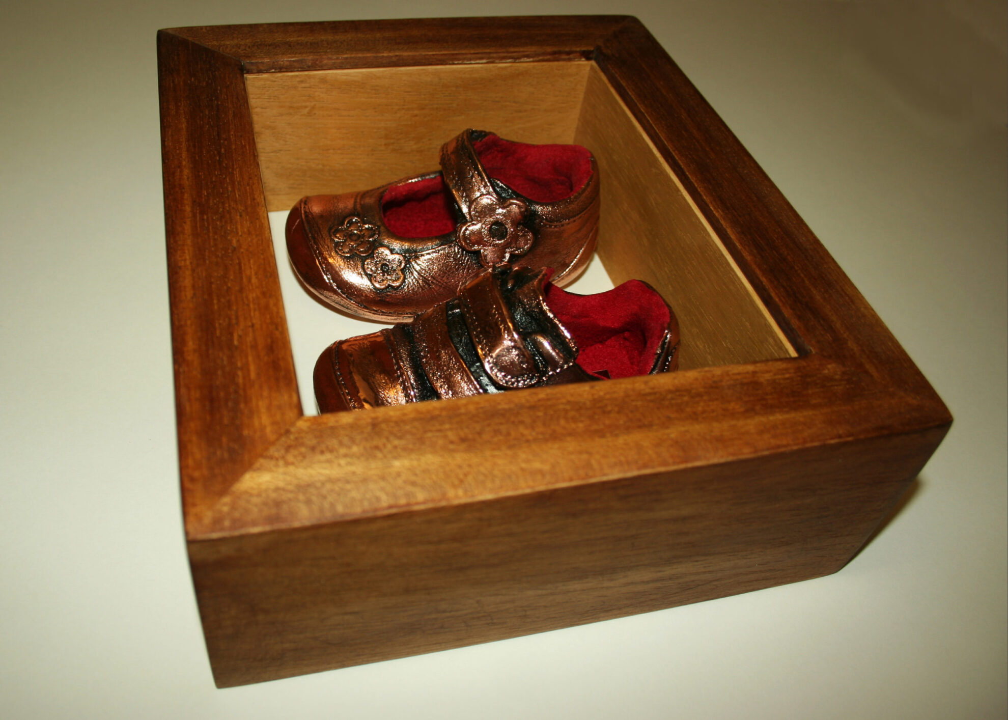 Baby Shoes Shadow Box Frame - Framework Studios Picture Framers