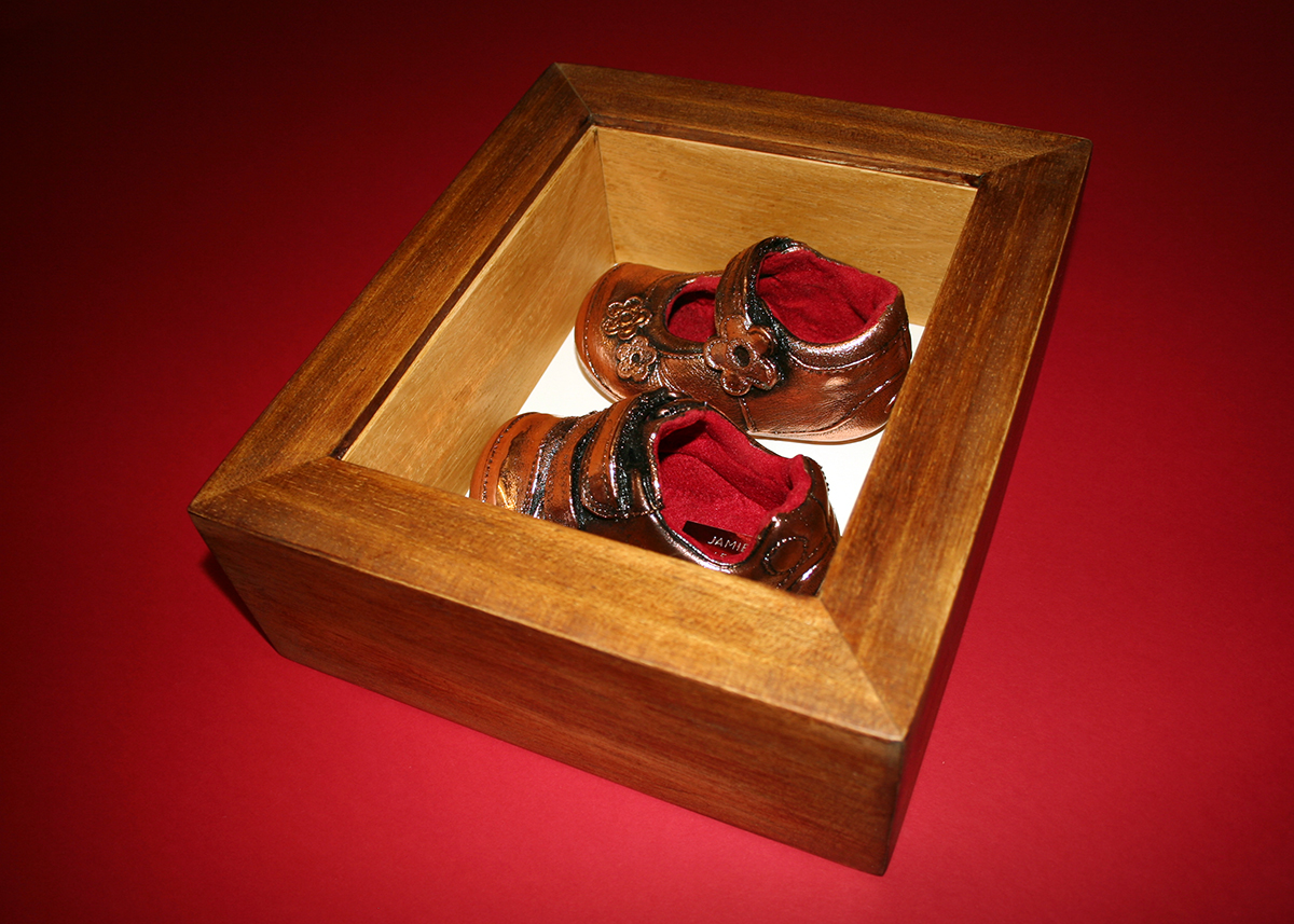 Baby Shoes Shadow Box Frame - Framework Studios Picture Framers
